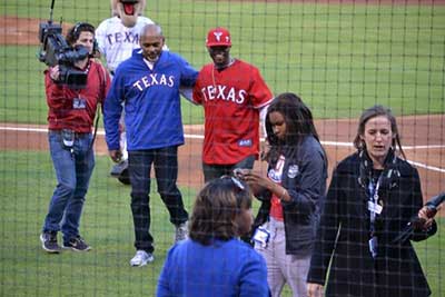 Dallas area McDonald’s owner/operator throws first pitch for MLB game ...
